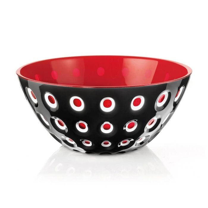 Guzzini Le Murrine 25cm Plastic Bowl Food Container - Black/Red ...
