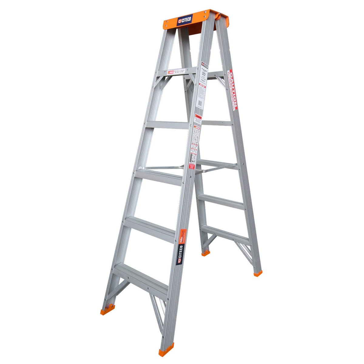 Citeco 1.8m 150kg Industrial Aluminium Double Sided Step Ladder ...