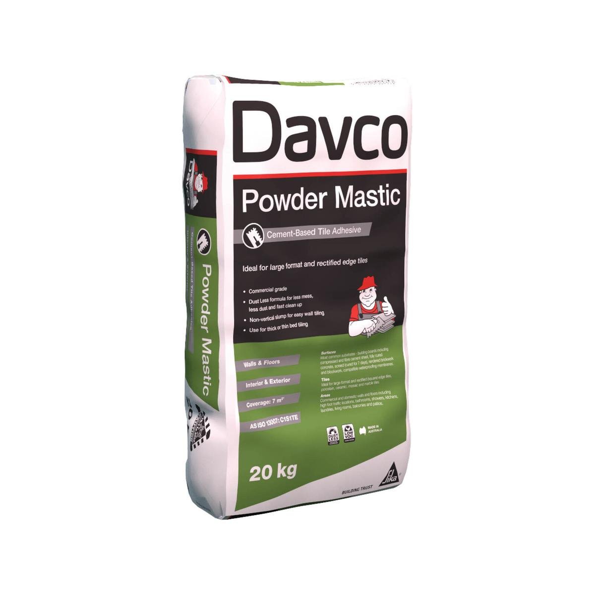 Davco 20kg Powder Mastic Tile Adhesive - Bunnings Australia