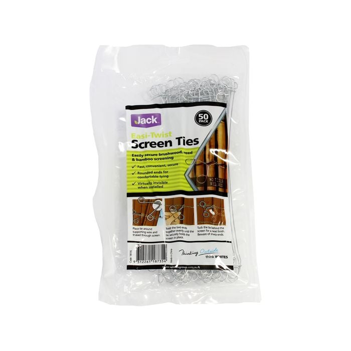 Jack Easi-Twist Screen Ties - 50 Pack - Bunnings Australia