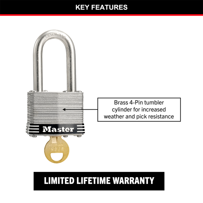 Master Lock 44mm Stainless Steel Laminated Padlock - Bunnings New Zealand