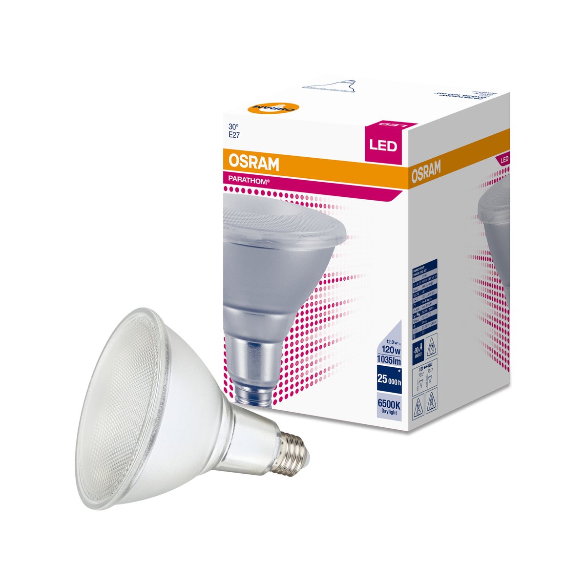 Osram 13W 1200Lm 30D Daylight LED ES PAR38 Light Globe - Bunnings Australia