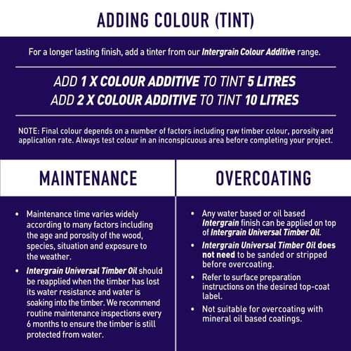 Intergrain 10L Clear Universal Timber Oil - Bunnings Australia