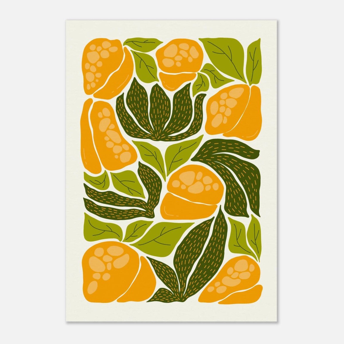Galrie Vibrant Yellow Bell Pepper Art Print - Abstract Kitchen Wall ...