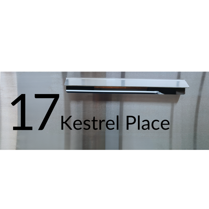 Numero Stainless Steel Custom Letterbox & House Sign Vinyl - Large ...