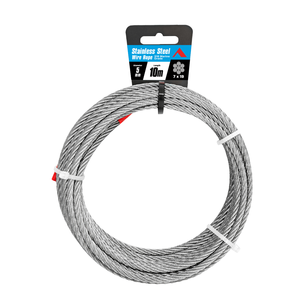 Pinnacle 5.0mm x 10m Marine Grade Stainless Steel Wire Rope - Bunnings ...