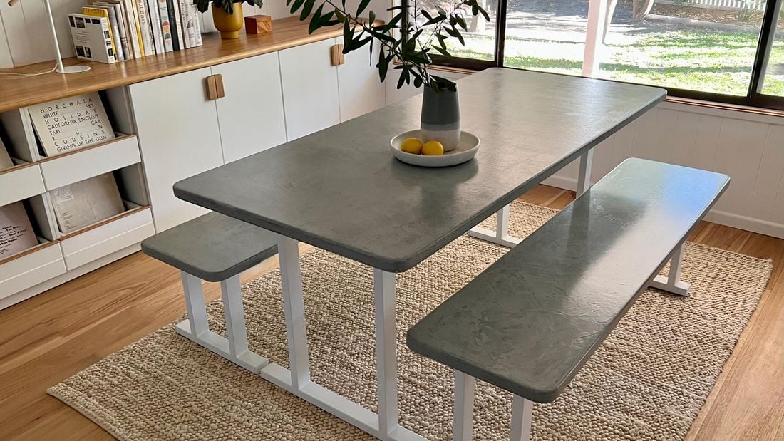 How To Make A Cement-Look Dining Table - Bunnings Australia