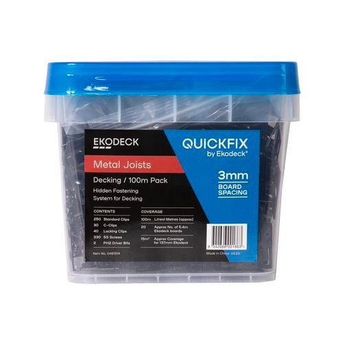 Quickfix for Ekodeck 3mm 100lm Quickfix Kit - Metal Joists - Bunnings ...