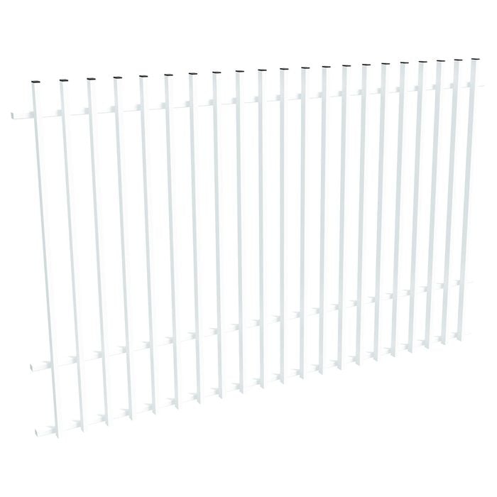 ProtectorAl 2400W x 1500H Pearl White Aluminium Batten Pool Fence Panel ...