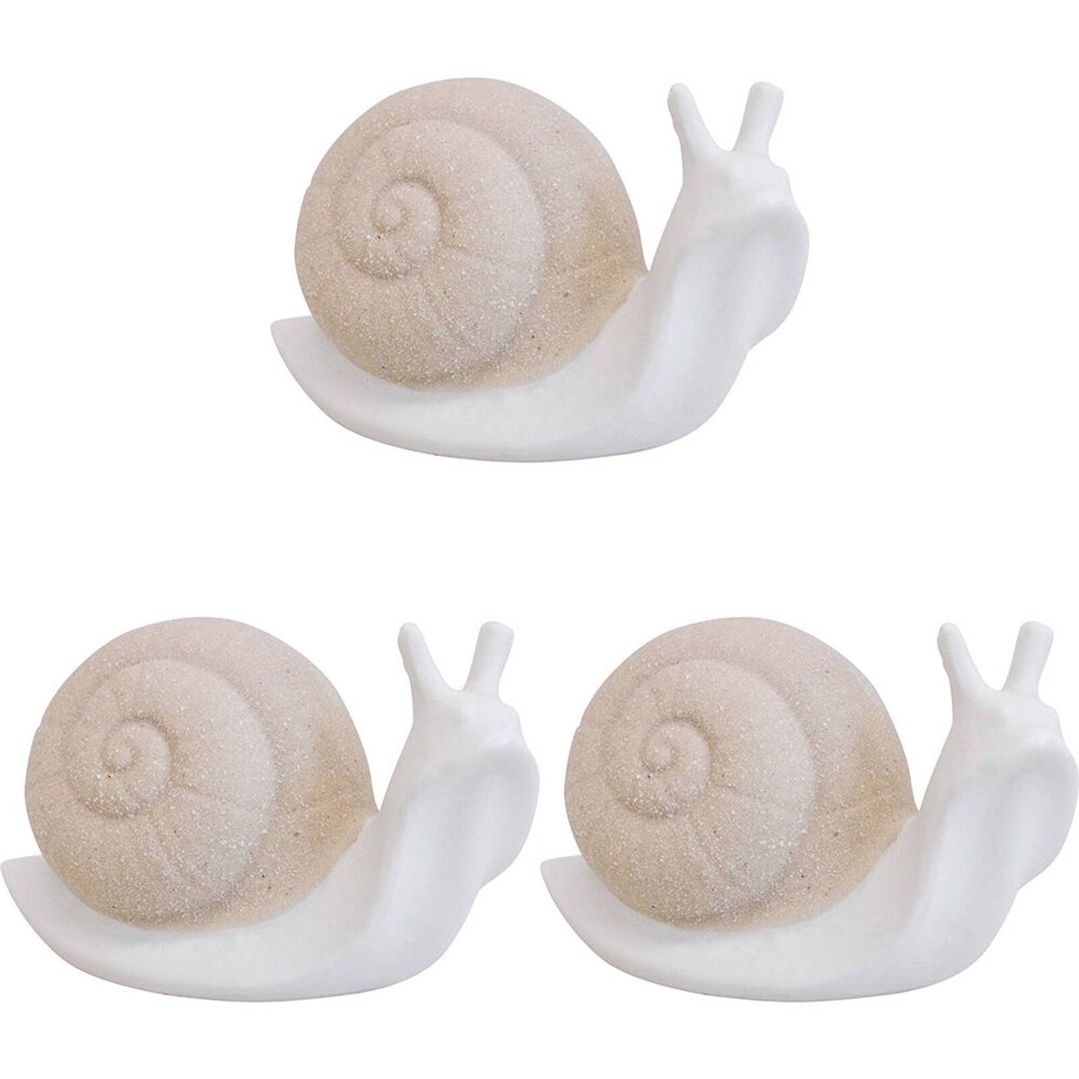 3PK LVD Sheldon Snail Ceramic Figurine Home/Lounge Decor Small ...
