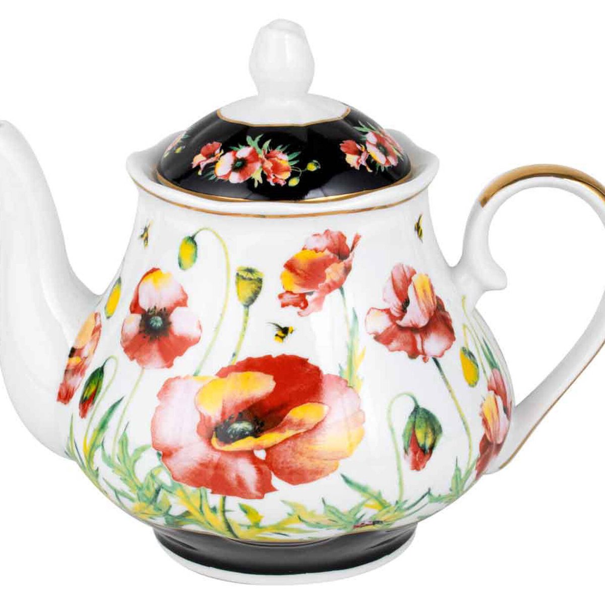 Poppies Collection Decorative Floral Teapot 1200ml - Bunnings Australia
