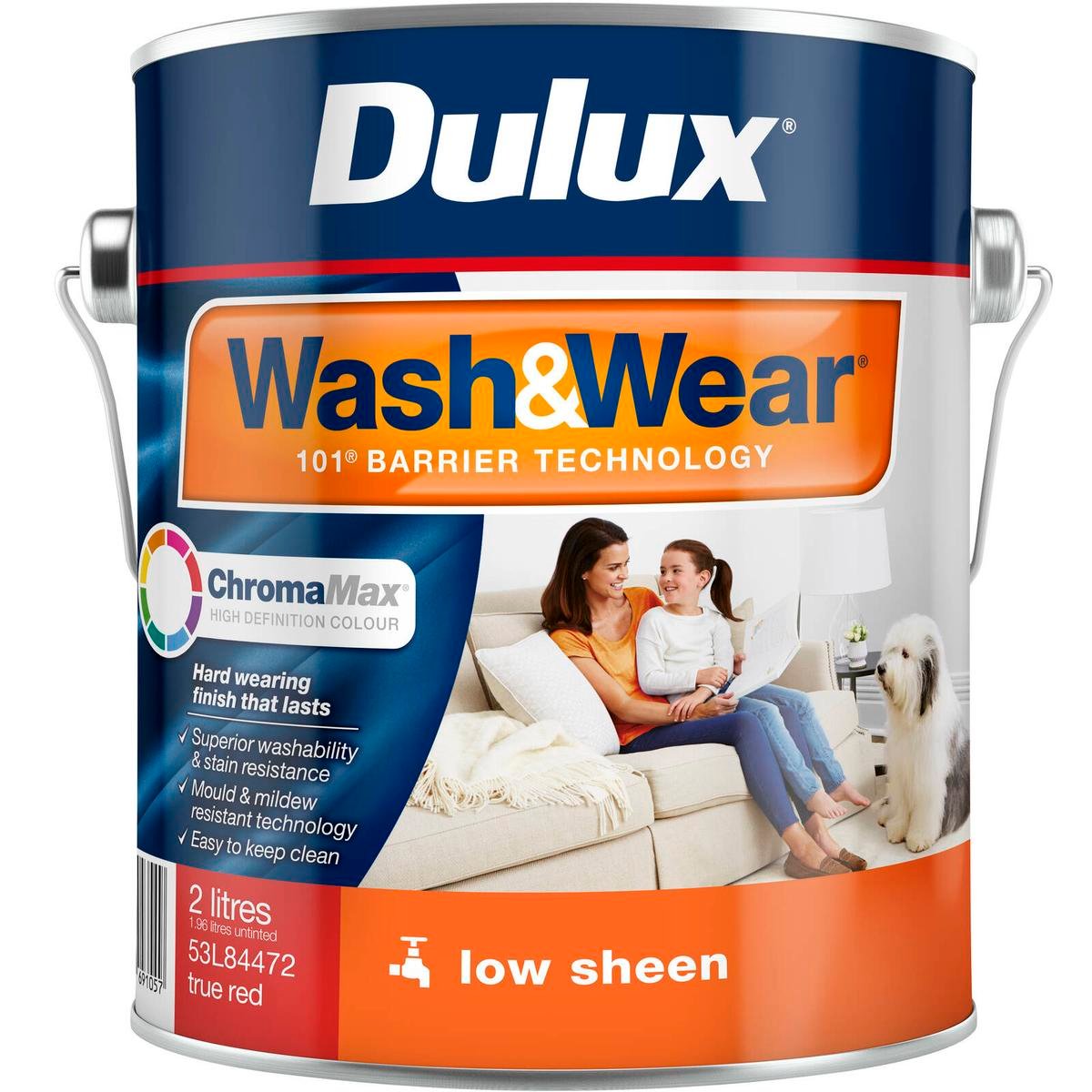 Dulux Wash&Wear True Red Low Sheen Interior Paint - 2L - Bunnings New ...