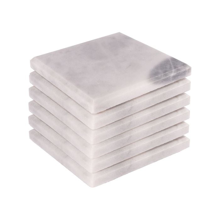 Argon Tableware Marble Square Coasters - 10cm - Pack of 6 - Bunnings ...
