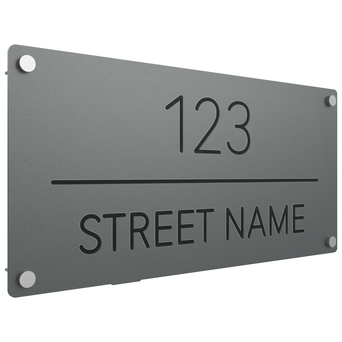 ProtectorAl 580 x 280mm Light Charcoal ACM Engraved Custom House Sign ...