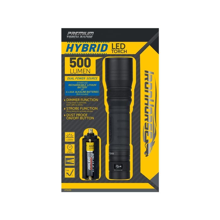 IronHorse Small Hybrid Power LED Torch - Bunnings New Zealand