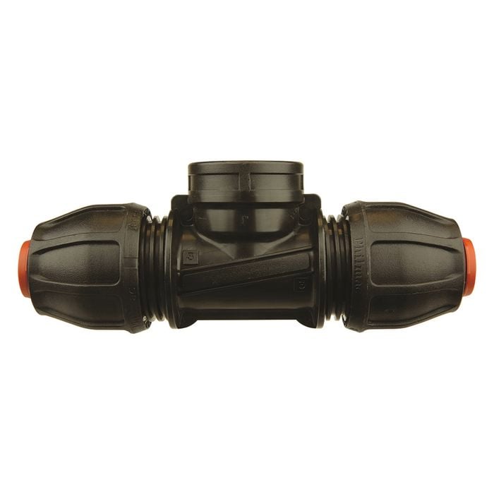 Philmac 1" x 1" x 1" Poly x Poly x FI BSP Rural Tee - Bunnings Australia