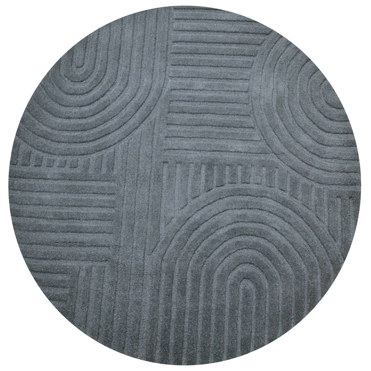 Contemporary Handwoven Wool Rug-Unity 6230-Smoke-160x160cm - Bunnings ...