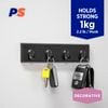 Permastik Black Key Rack With 4 Hooks - Bunnings Australia