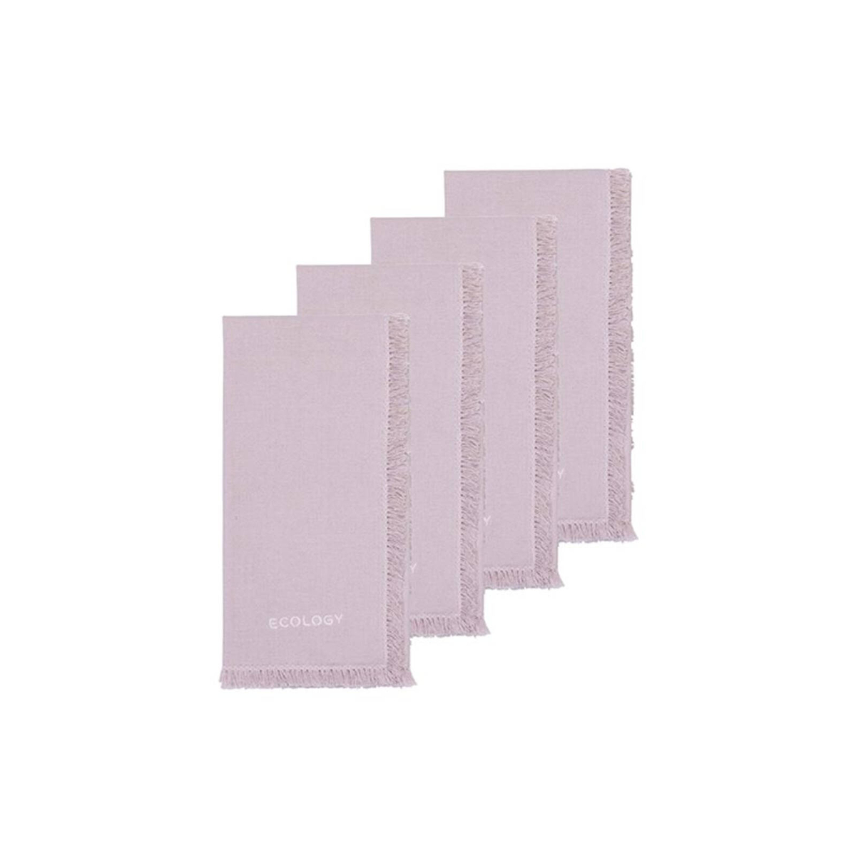 Ecology Fray Set of 4 Napkins - Lilac - Bunnings Australia