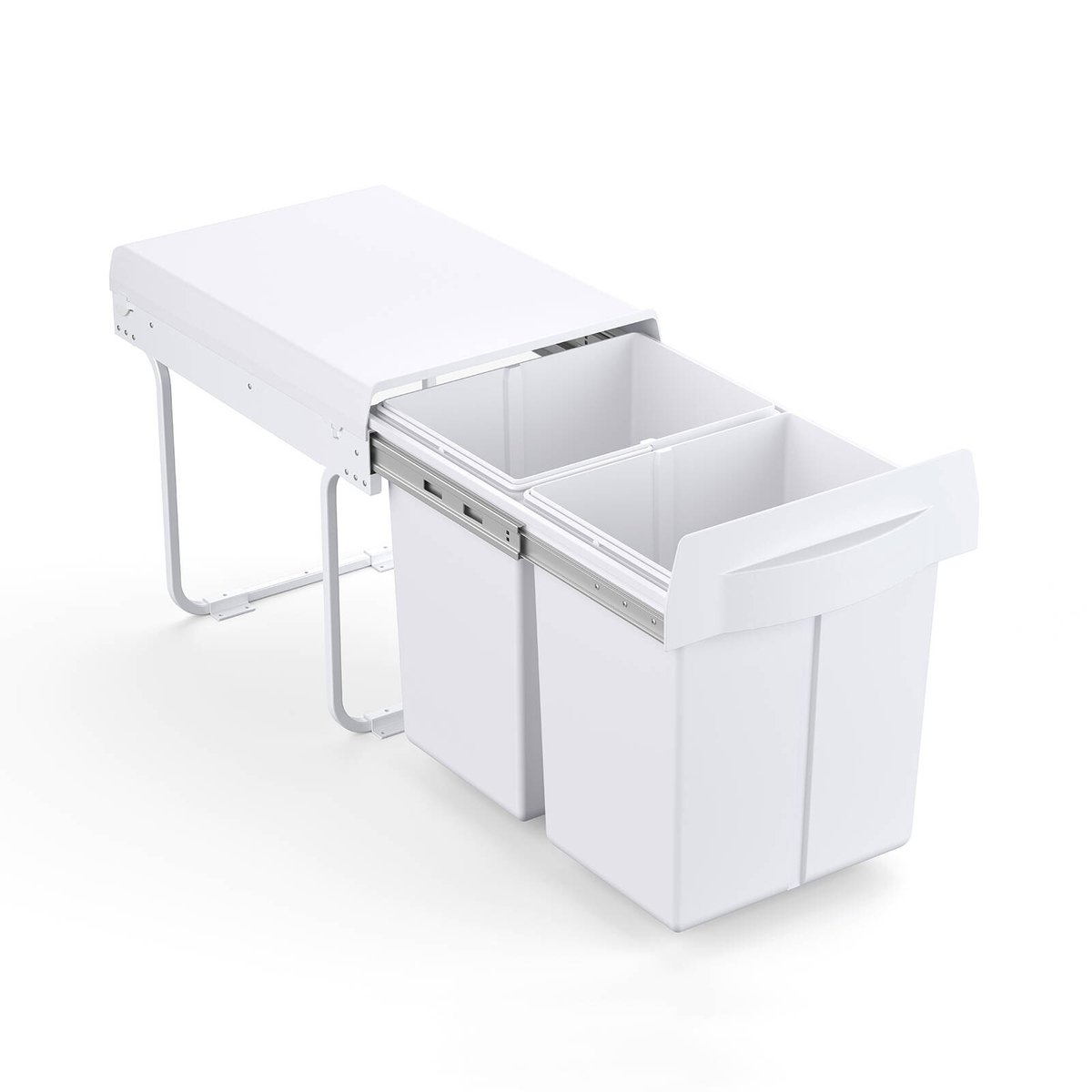 Practa 2 x 20L Base Mount Pullout Waste Bin - Bunnings Australia