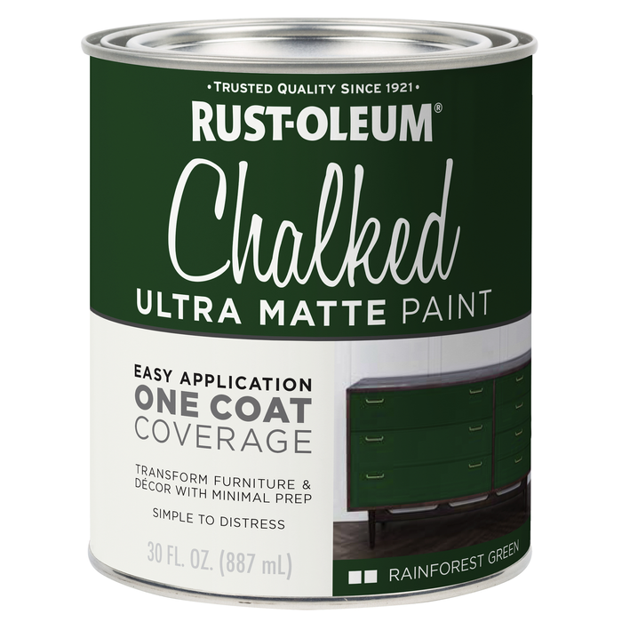 Rust-Oleum 887ml Rainforest Green Ultra Matte Chalked Paint - Bunnings ...