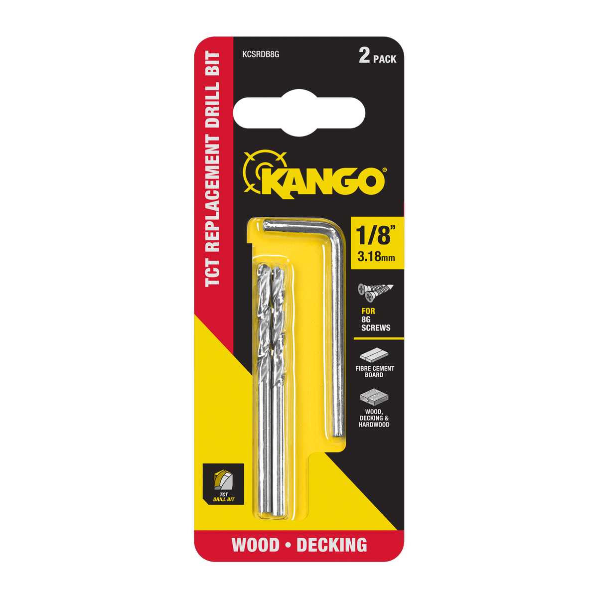 Kango 8G 1/8" Replacement TCT Drill Bits - Bunnings Australia