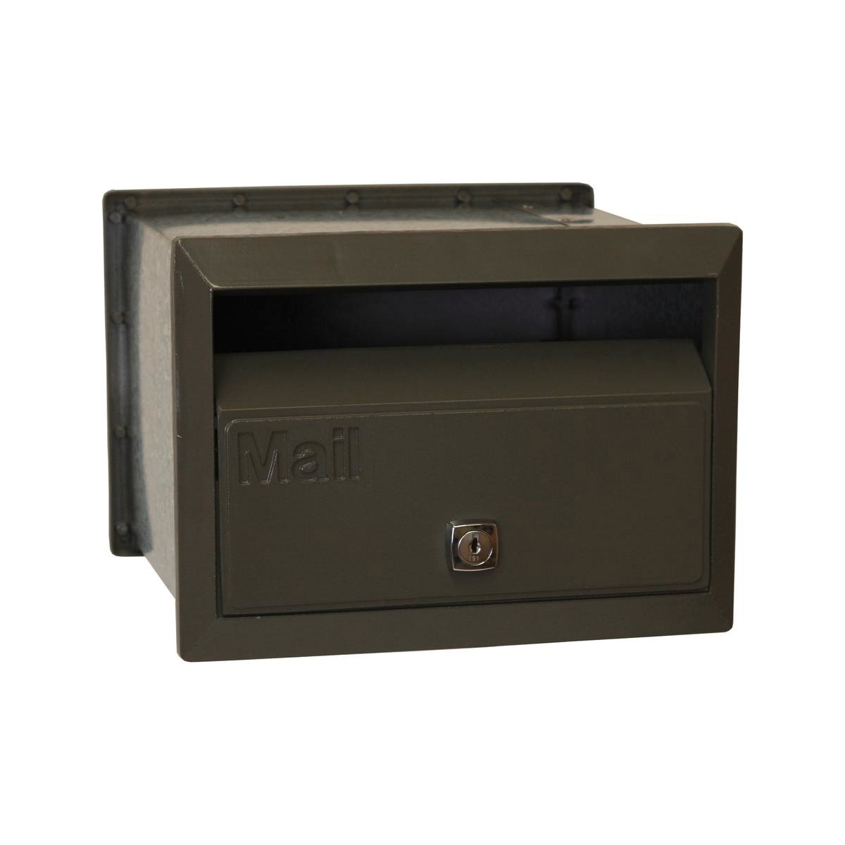 Velox 230mm Woodland Grey Front Open Letterbox with Sleeve - Bunnings ...