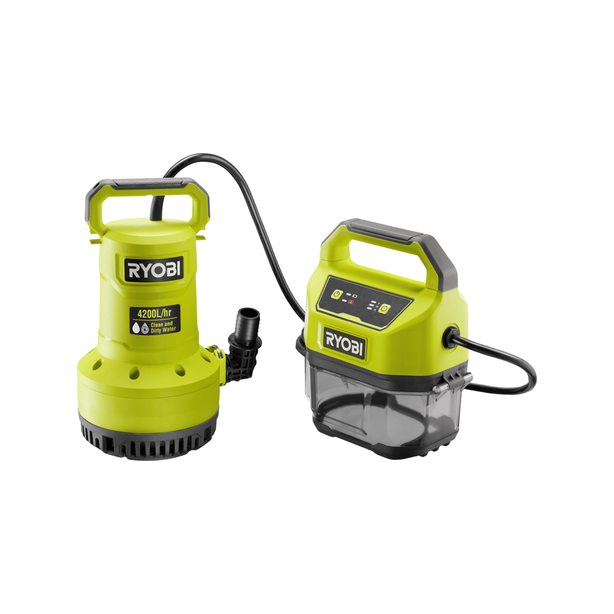 Ryobi 18V ONE+ 4,200L/hr Submersible Pump - Tool Only - Bunnings Australia