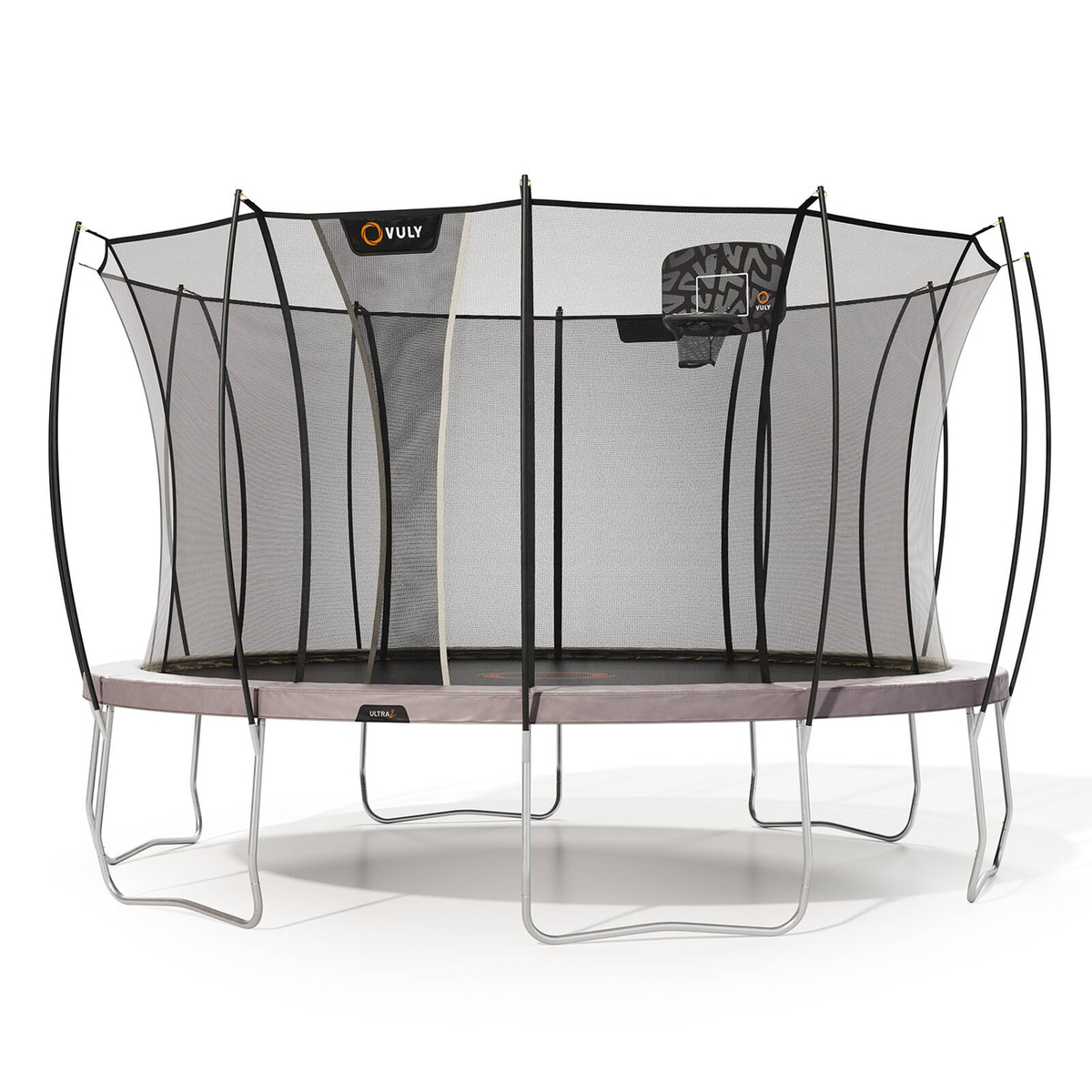 VULY Ultra 2 Extra Large 15ft Trampoline with Enclosure - Round Kids ...