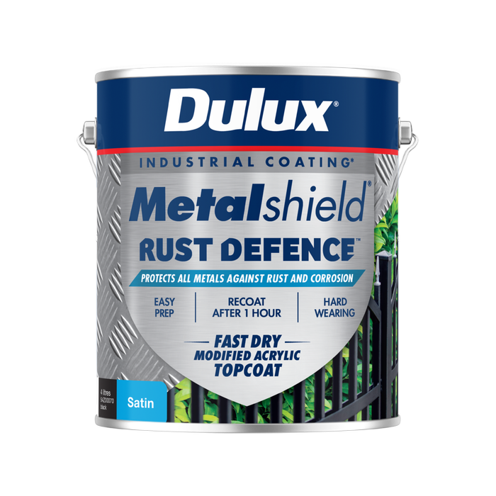 4L Black Satin Metalshield Rust Defence - Bunnings Australia