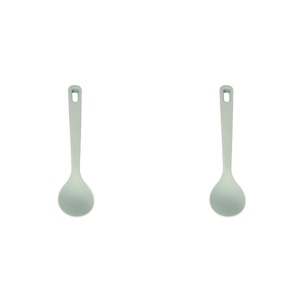 2PK eKu Upcycle Soft Grip Kitchen Solid Spoon - Avocado Green - Bunnings Australia