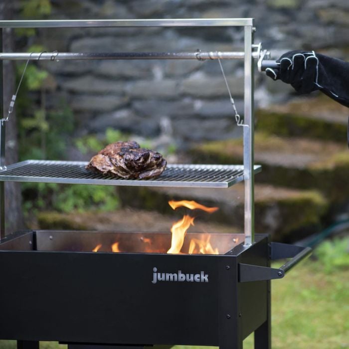 Jumbuck 100cm Black Patagonia Charcoal Grill - Bunnings Australia