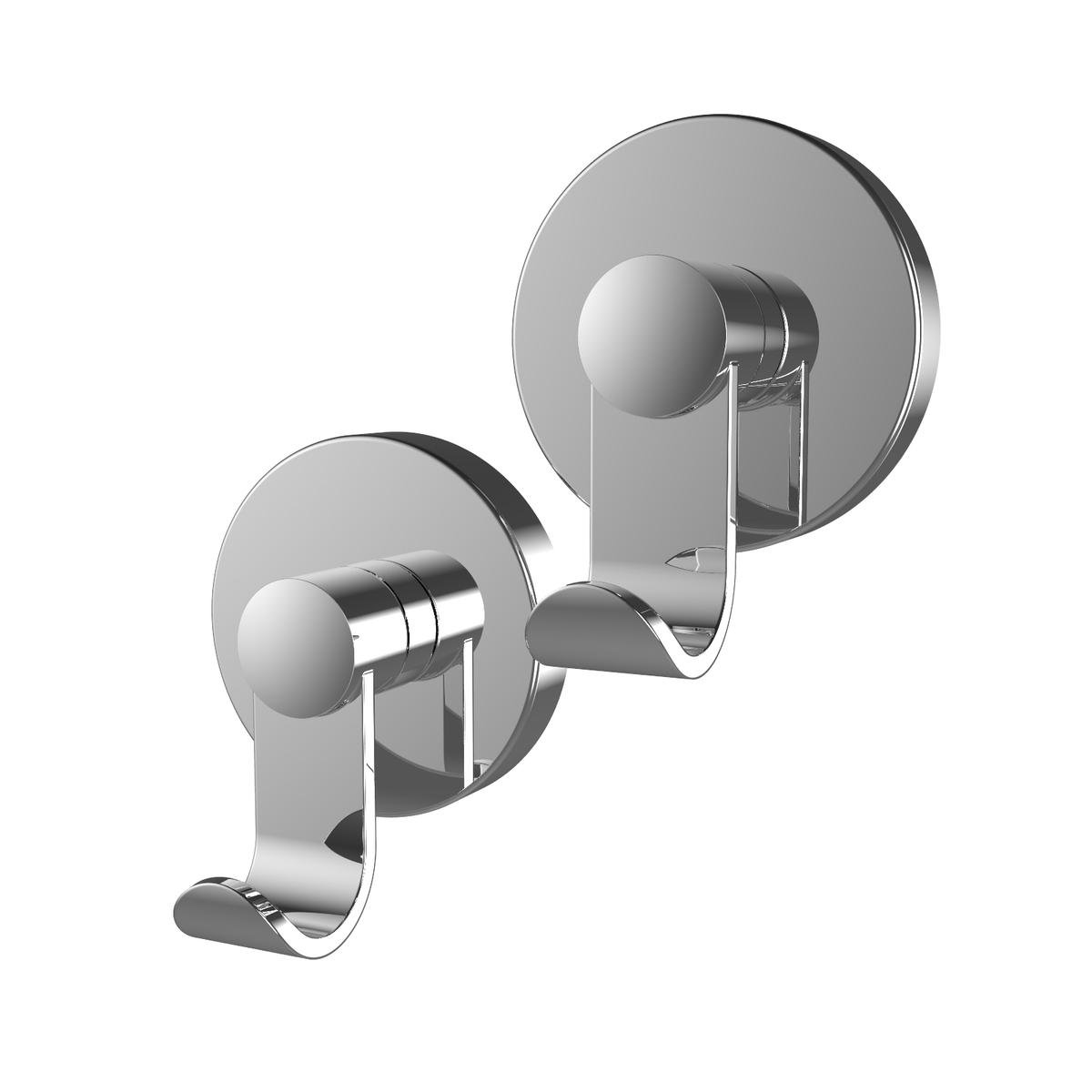 Fusion-Loc 8kg Chrome Suction Hook - 2 Pack - Stainless Steel ...