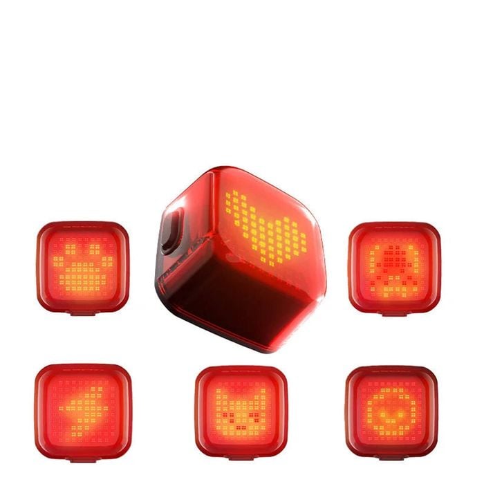 NNEOBA Smart Matrix Bike Tail Light Custom LED Patterns Red - Bunnings ...