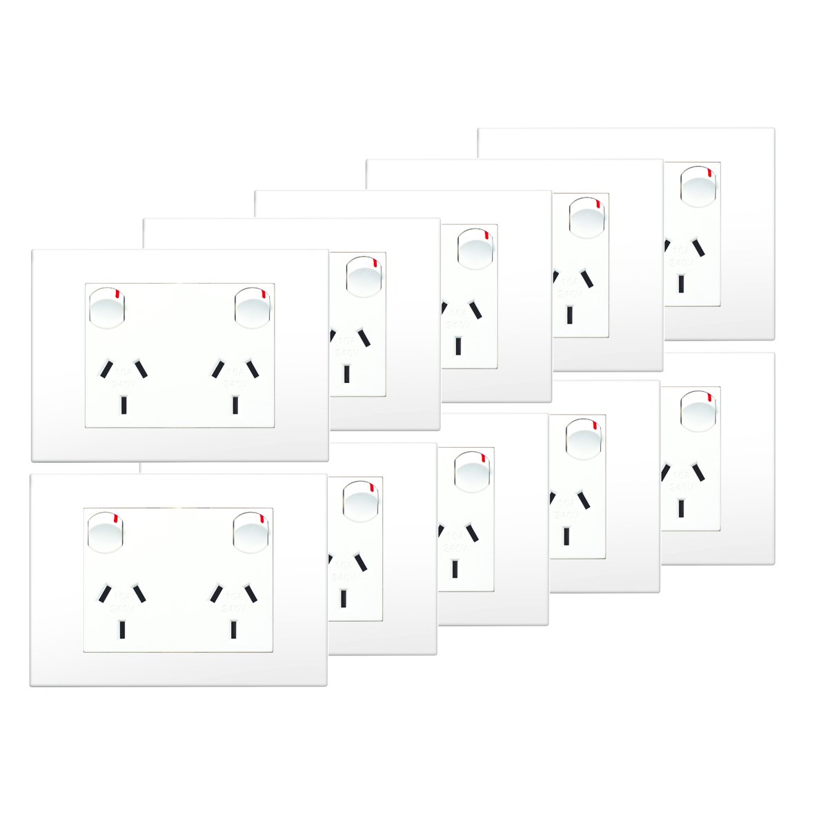 HPM VIVO Double Powerpoint - 10 Pack - Bunnings Australia