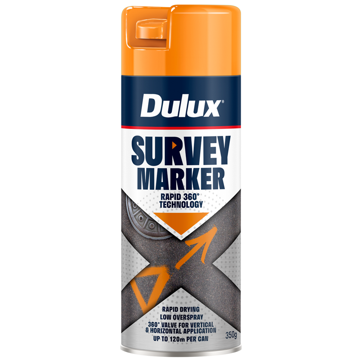 Dulux 350g Fluoro Orange Survey Marker Spray - Bunnings Australia