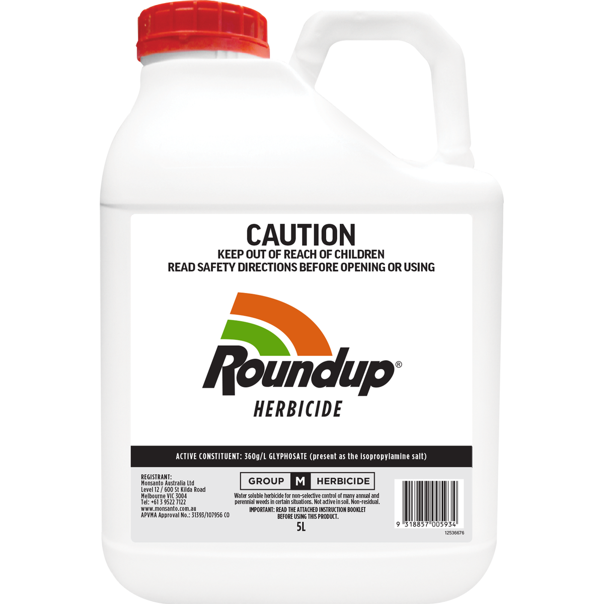 Roundup 5L Herbicide Liquid Concentrate Weedkiller - Bunnings Australia