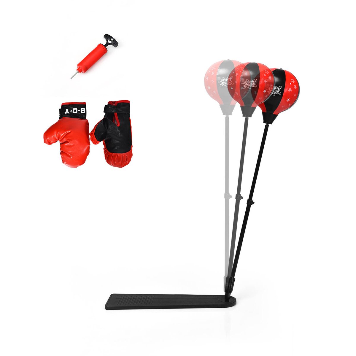 Costway Punching Bag Boxing Speed Ball Stand Gift w/Gloves Set ...