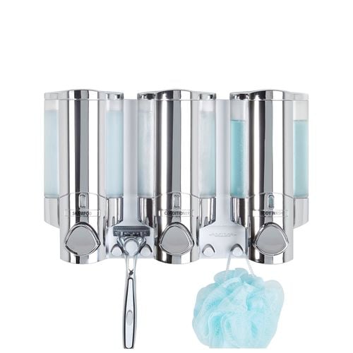Better Living 300ml Chrome Aviva Triple Chamber Shower Dispenser ...