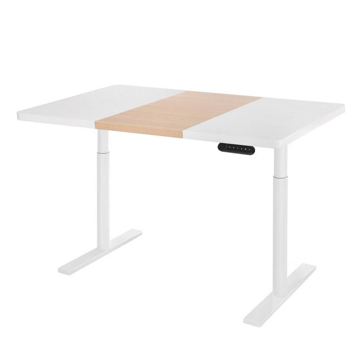 Artiss Standing Desk Motorised Electric Dual Motor Splice White Pine ...