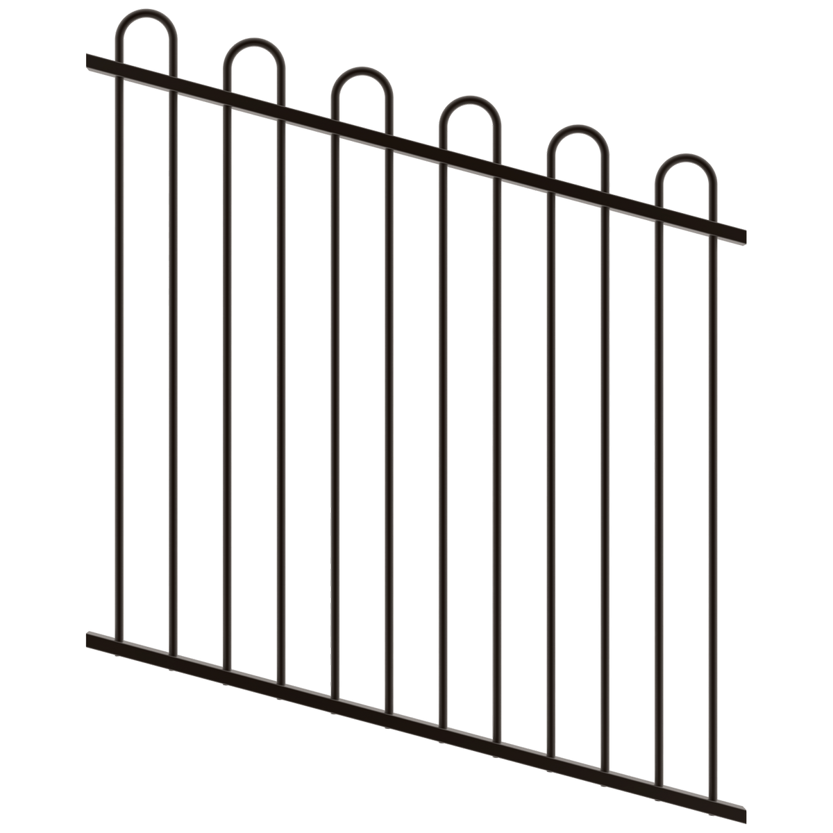 ProtectorAl 0350-1200W x 1200H Satin Black Loop Top Pool Fence Panel ...
