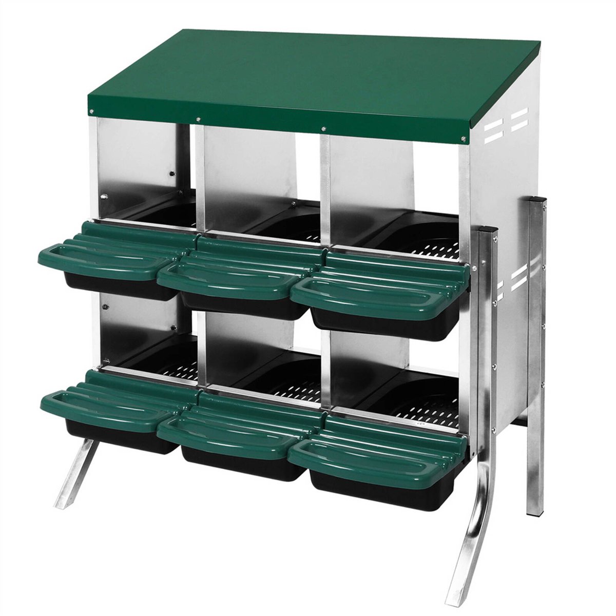 PaWz Chicken Nesting Boxes 6-Hole Durable Poultry Egg Laying Stations ...