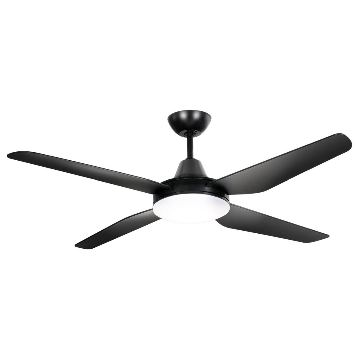 Arlec 130cm Black Grid Connect Smart Madrid 4 Blade DC Ceiling Fan with ...