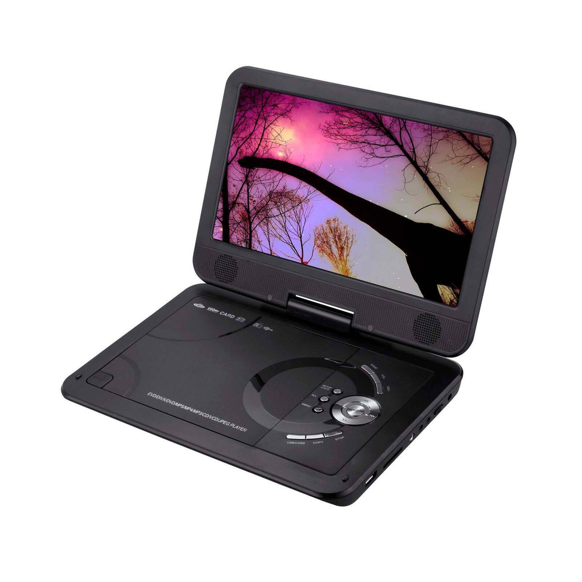 Lenoxx 10.1" Portable DVD Player w/ 270-Degrees Swivel-Screen ...