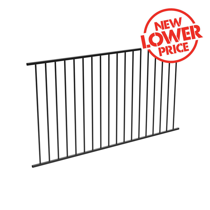 RapidFence 2200 x 1200mm Black Flat Top Fence Panel - Bunnings Australia
