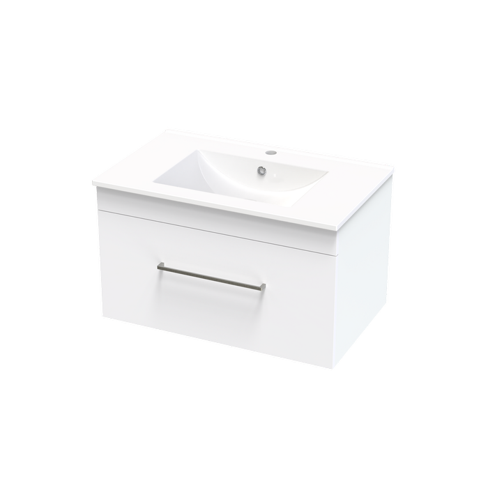 Clearlite Bathrooms 750mm White Cashmere Valley Wall Hung Vanity ...