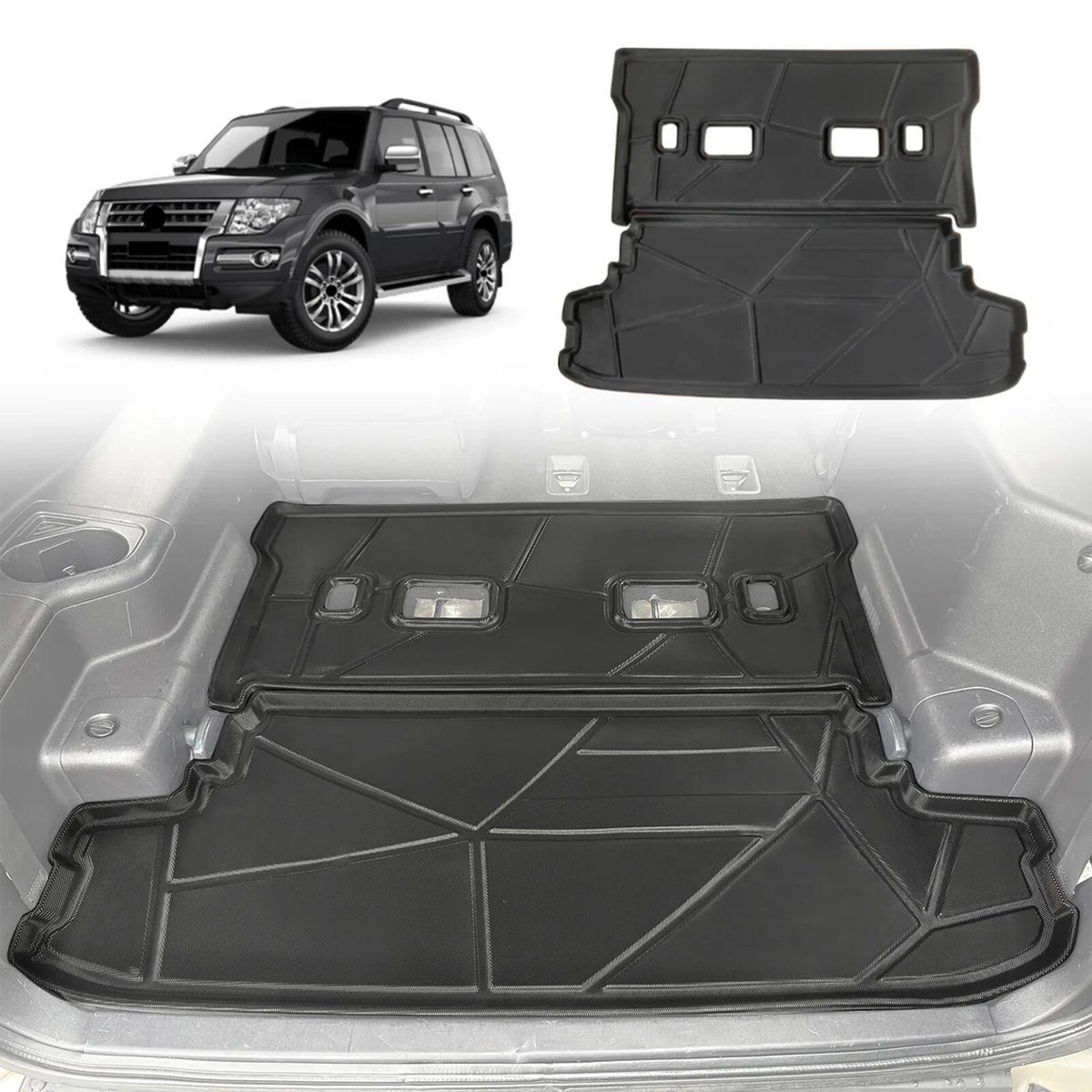 AUSGO Boot Liner for Mitsubishi Pajero 2000-2021 Cargo Trunk Mat Boot ...