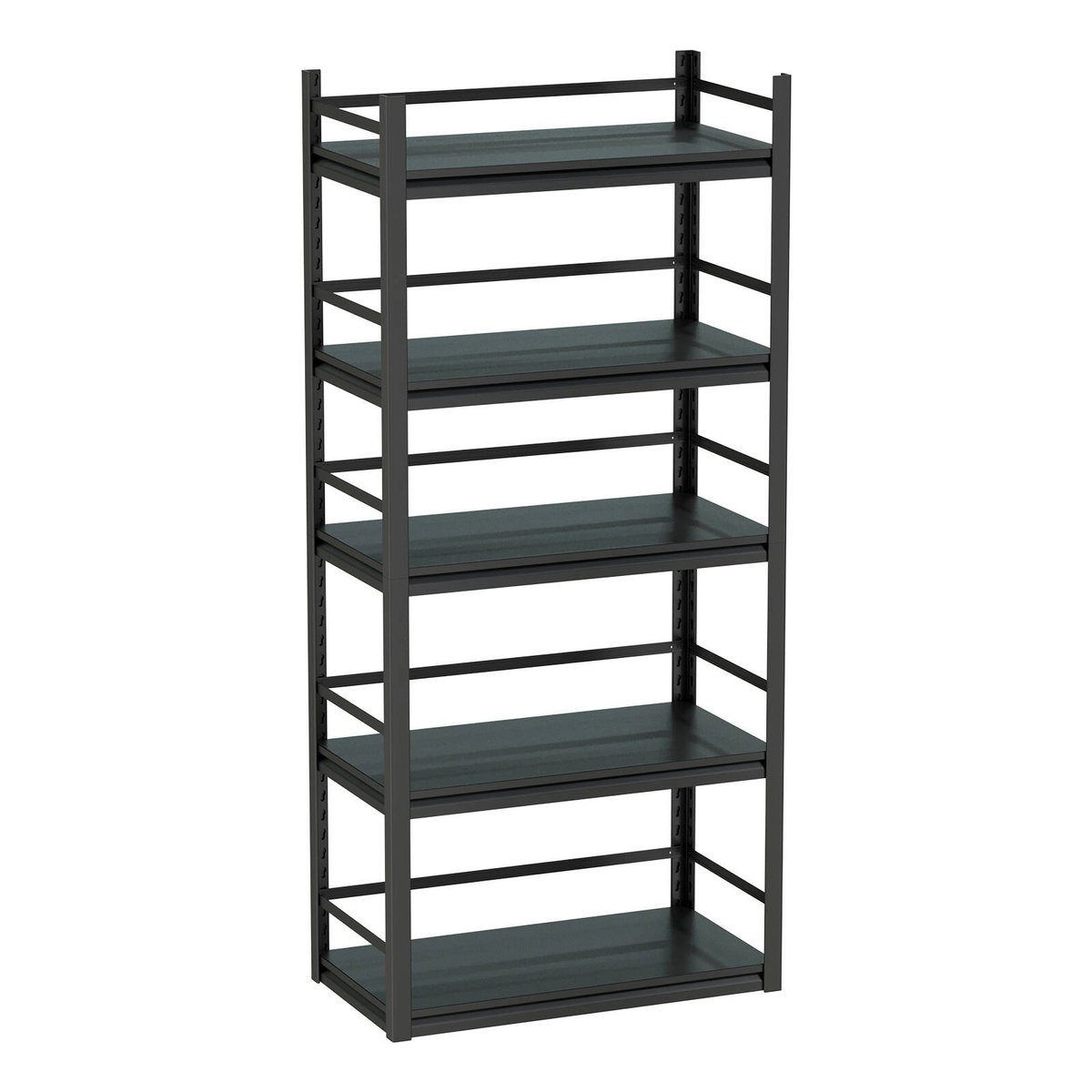 Craftright 800 x 1830 x 430mm Black 5 Tier Metal Shelving Unit ...