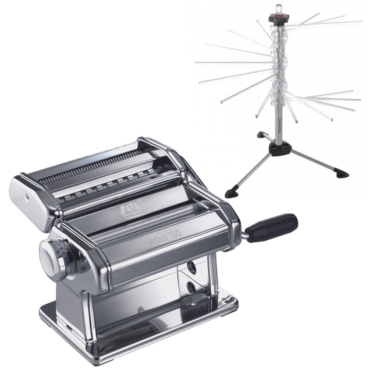 Marcato Atlas 150mm Adjustable Pasta Machine + Drying Rack - Bunnings ...