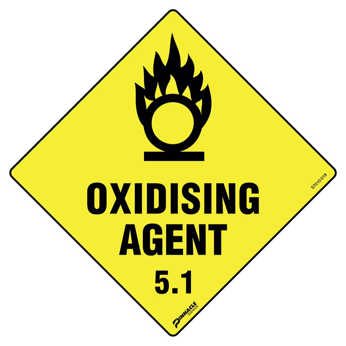 Pinnacle 270 x 270mm Metal Oxidising Agent 5.1 Sign - Bunnings Australia